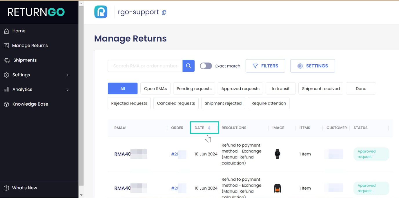 Managing Return Requests (New Version)